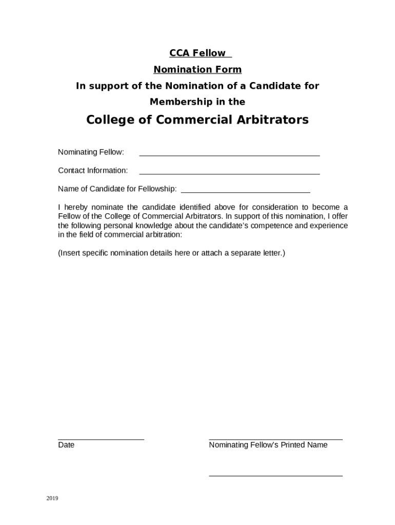 acec member organization - fellow nomination Doc Template | pdfFiller
