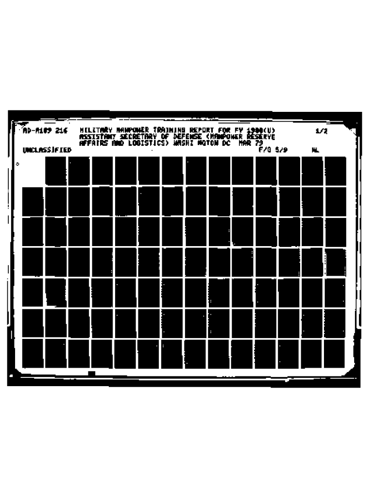 Fillable Online Military Manpower Training Report for FY 1980.. The ...
