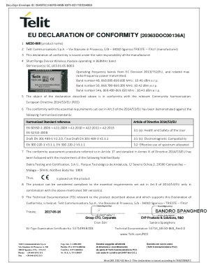 Fillable Online EU DECLARATION OF CONFORMITY 20363DOC00136A Fax Email Print - pdfFiller