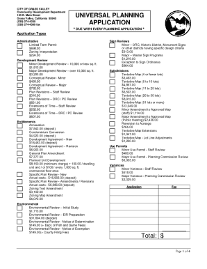 Fillable Online Total: $ UNIVERSAL PLANNING APPLICATION Fax Email Print ...
