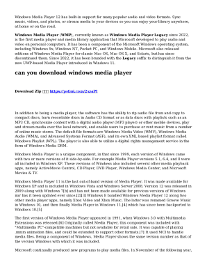 Fillable Online How to Use the basic functions of Windows Media Player ...