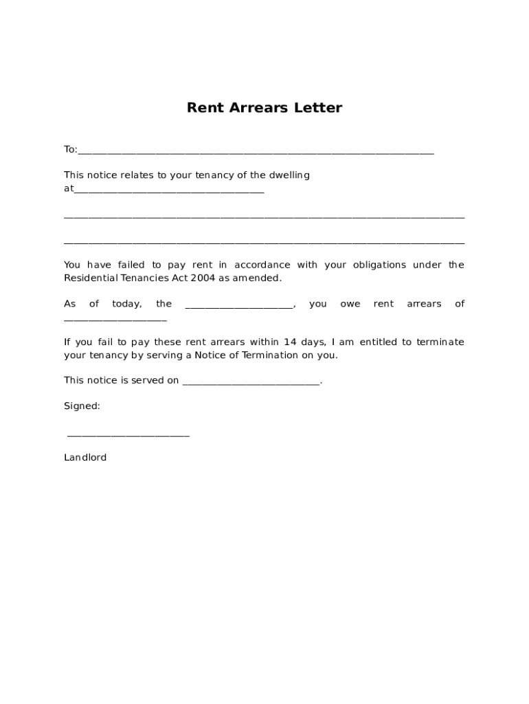 Landlord's Notice to Quit: Failure to Pay Rent ( D) Doc Template ...