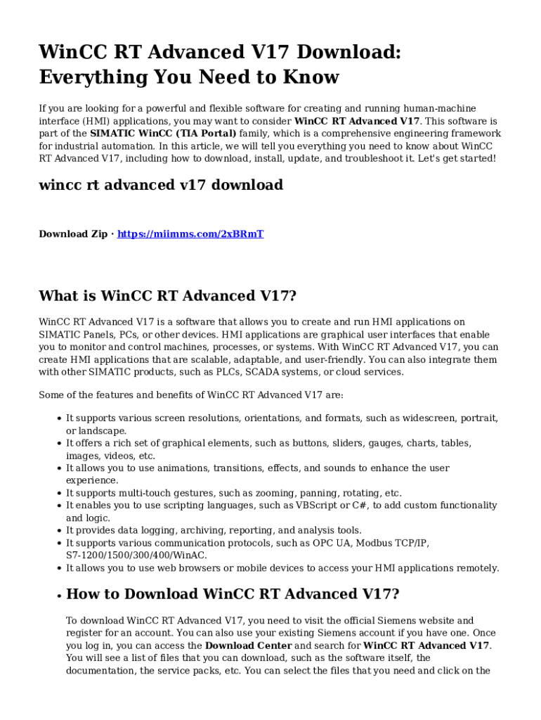 Fillable Online How to create connection between WinCC RT Runtime & PLC Fax Email Print - pdfFiller