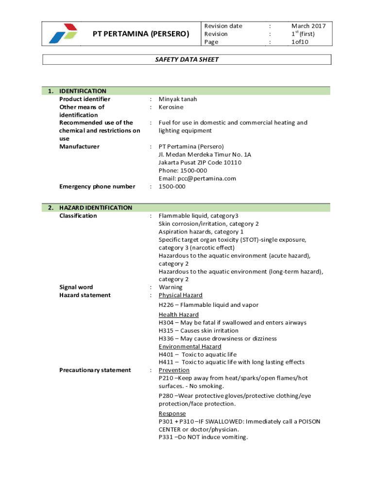 Fillable Online 8 Sds Pertamina Dex Eng Fax Email Print - pdfFiller