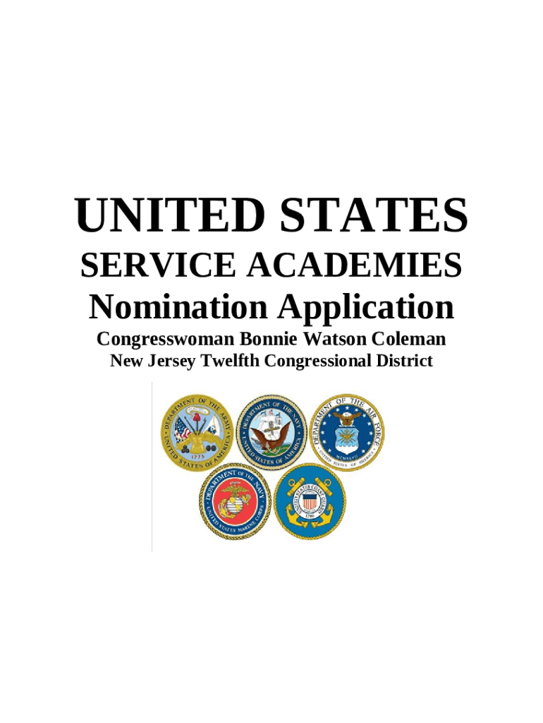 Service Academy Nominations - Bonnie Watson Coleman Doc Template ...