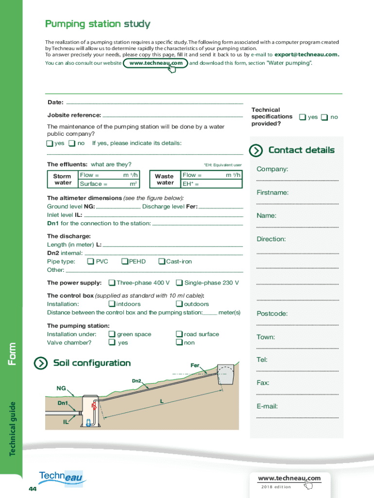 Fillable Online Pumping station study Form Fax Email Print - pdfFiller
