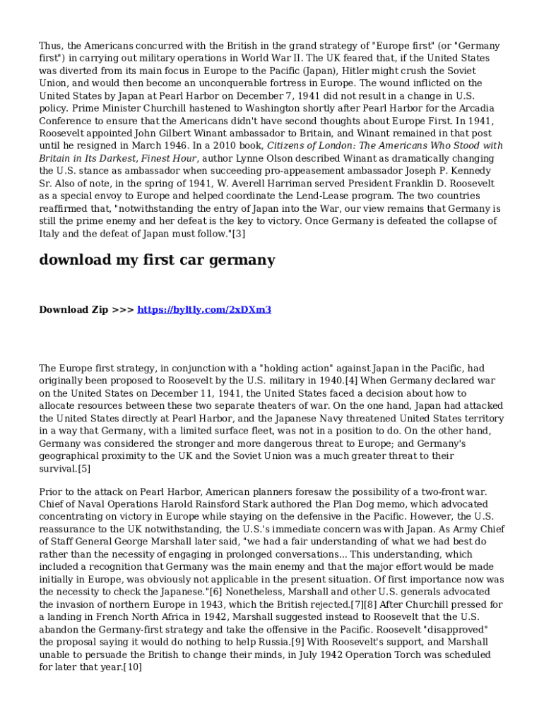 Fillable Online Why would the Allies use the Europe First strategy? Fax ...