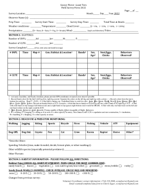 Fillable Online Field Survey Form 2022 Fax Email Print - pdfFiller
