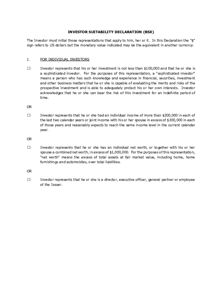 Fillable Online Declaration of Accredited Investor Status Fax Email ... Fillable Online Declaration of Accredited Investor Status Fax Email ...