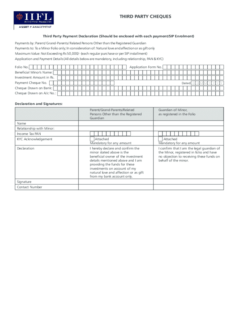 Fillable Online Third Party Payment Declaration Form - PgimPDFBanks Fax Email Print - pdfFiller