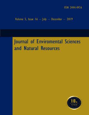 Fillable Online Journal of Environmental Sciences and Natural Resources Fax Email Print - pdfFiller