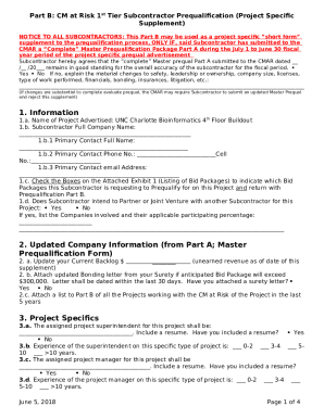Prequalification Process Doc Template | pdfFiller