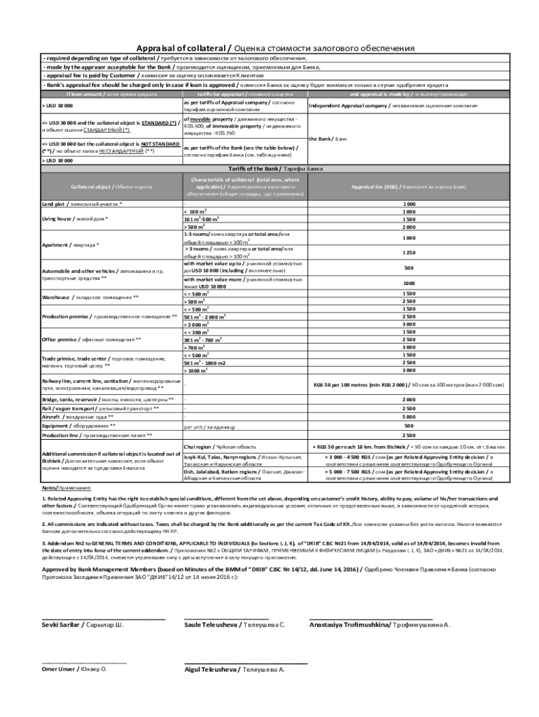 Fillable Online Appraisal of Collateral Sample Clauses Fax Email Print ...