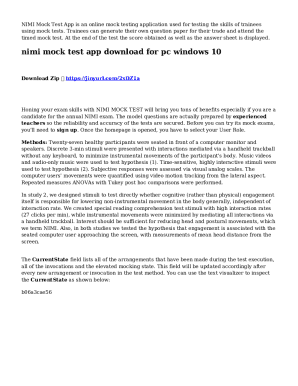Fillable Online Nimi Mock Test App Download For Pc Windows 10 Fax Email ...