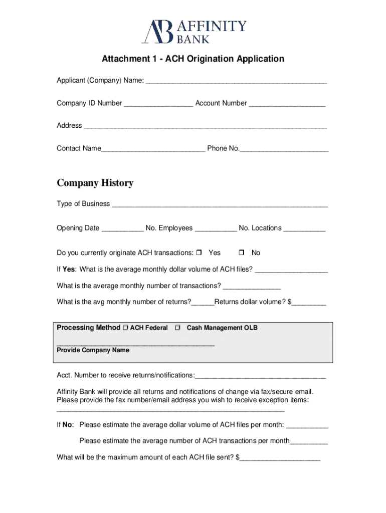 Fillable Online ACH Originator Application and Information Worksheet Fax Email Print - pdfFiller