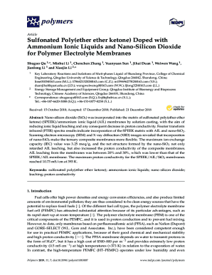 Fillable Online Sulfonated Poly(ether ether ketone) Doped with Ammonium ...