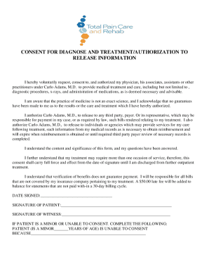 Fillable Online Total-Pain-CONSENT-FOR-DIAGNOSE-AND-TREATMENT-. ... Fax ...
