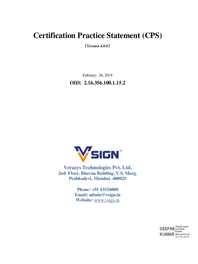 Fillable Online Verasys Technologies Pvt Fax Email Print - pdfFiller