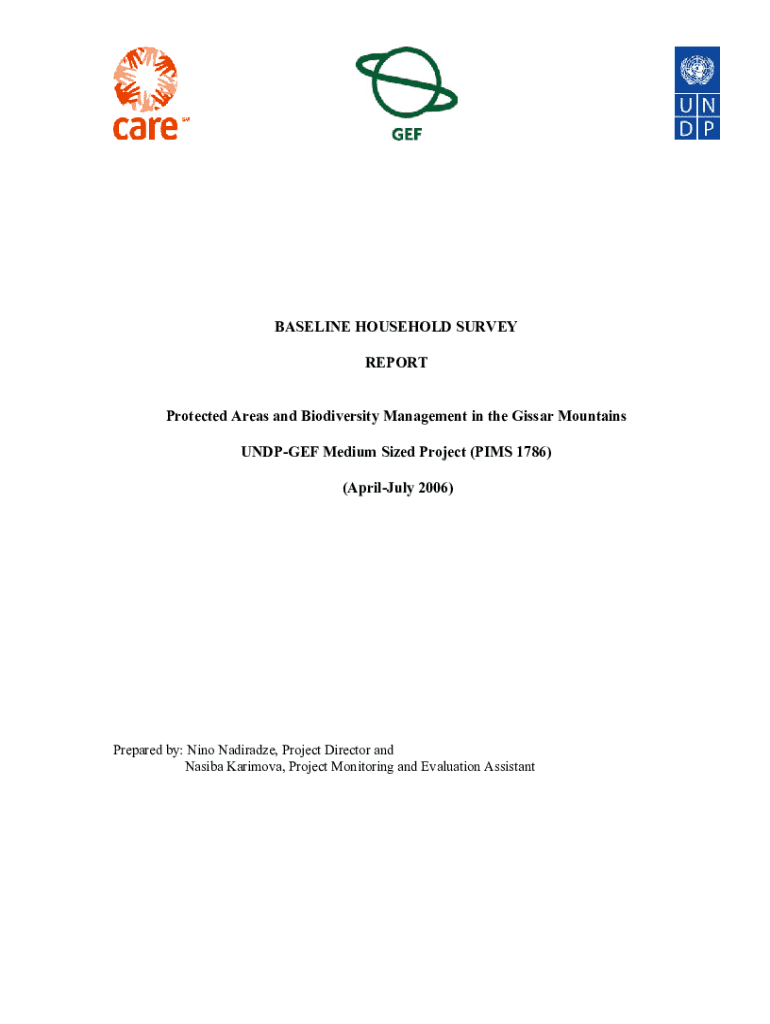 Fillable Online GEF Biodiversity project BL reporteditedAug14.doc Fax Email Print - pdfFiller