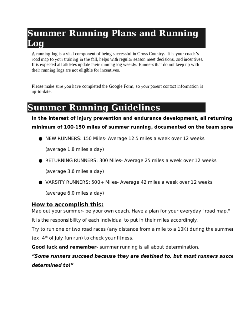 Running Logs: How to Log Your Runs to Improve Your Training Doc ...