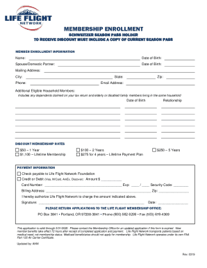 Fillable Online MEMBERSHIP ENROLLMENT - NET Fax Email Print - pdfFiller