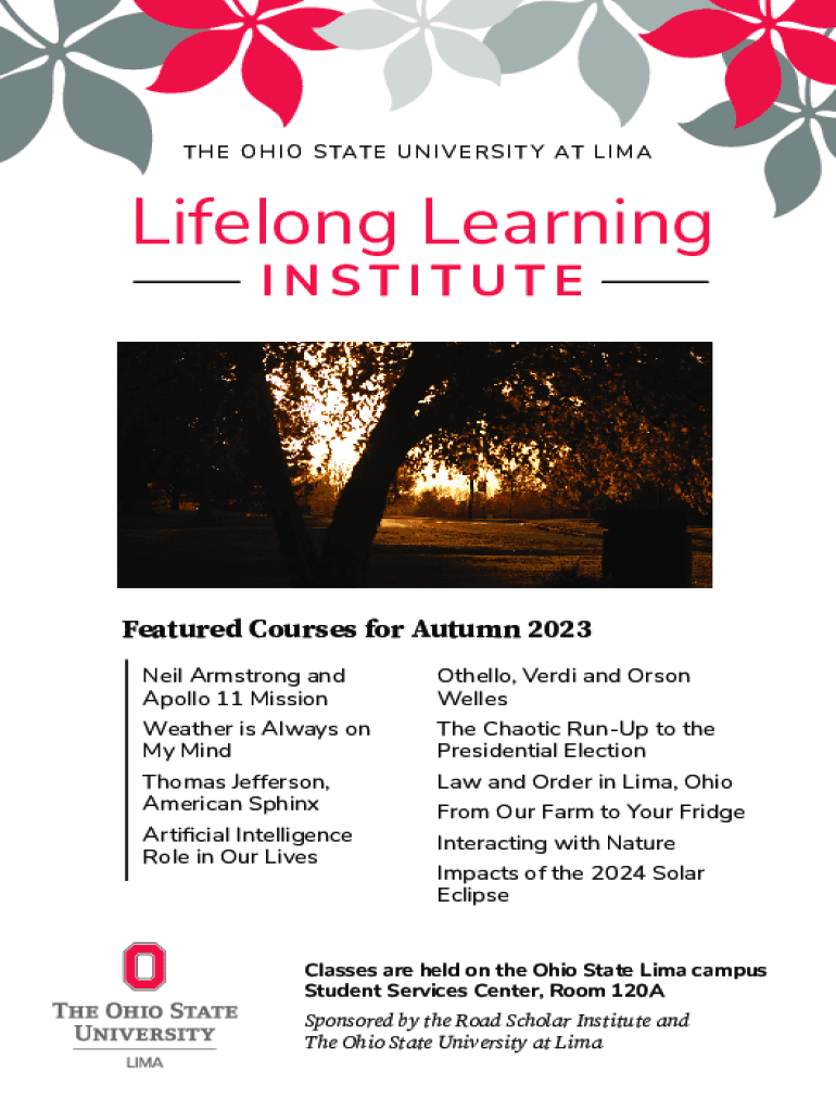 Fillable Online lima osu Lifelong Learning - Ohio State Lima Fax Email ...