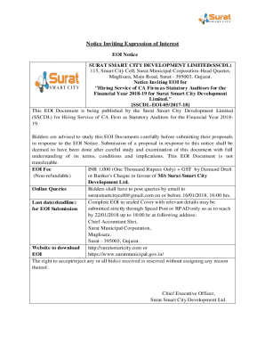 Fillable Online Fillable Online SURAT SMART CITY DEVELOPMENT LIMITED ...