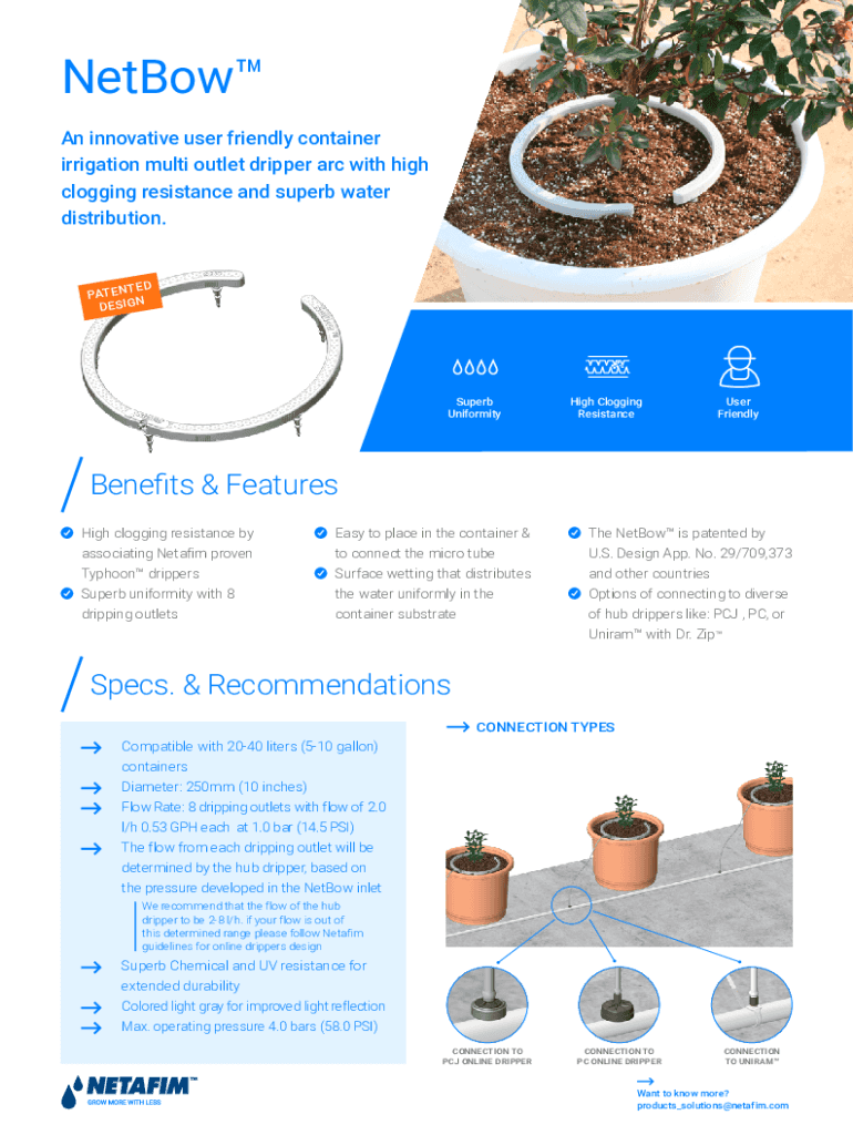 Fillable Online Netafim Netbow Multi-Outlet Dripper Ring - 10 - Brew ...
