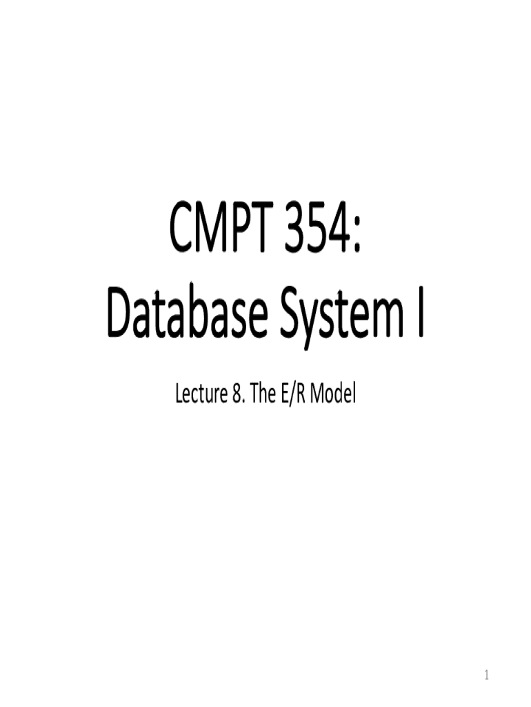 Fillable Online CMPT 354 Database Systems I Design Theory for ... Fax Email Print - pdfFiller