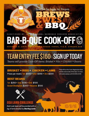 Fillable Online 2020 cook-off competition registration form Fax Email ...