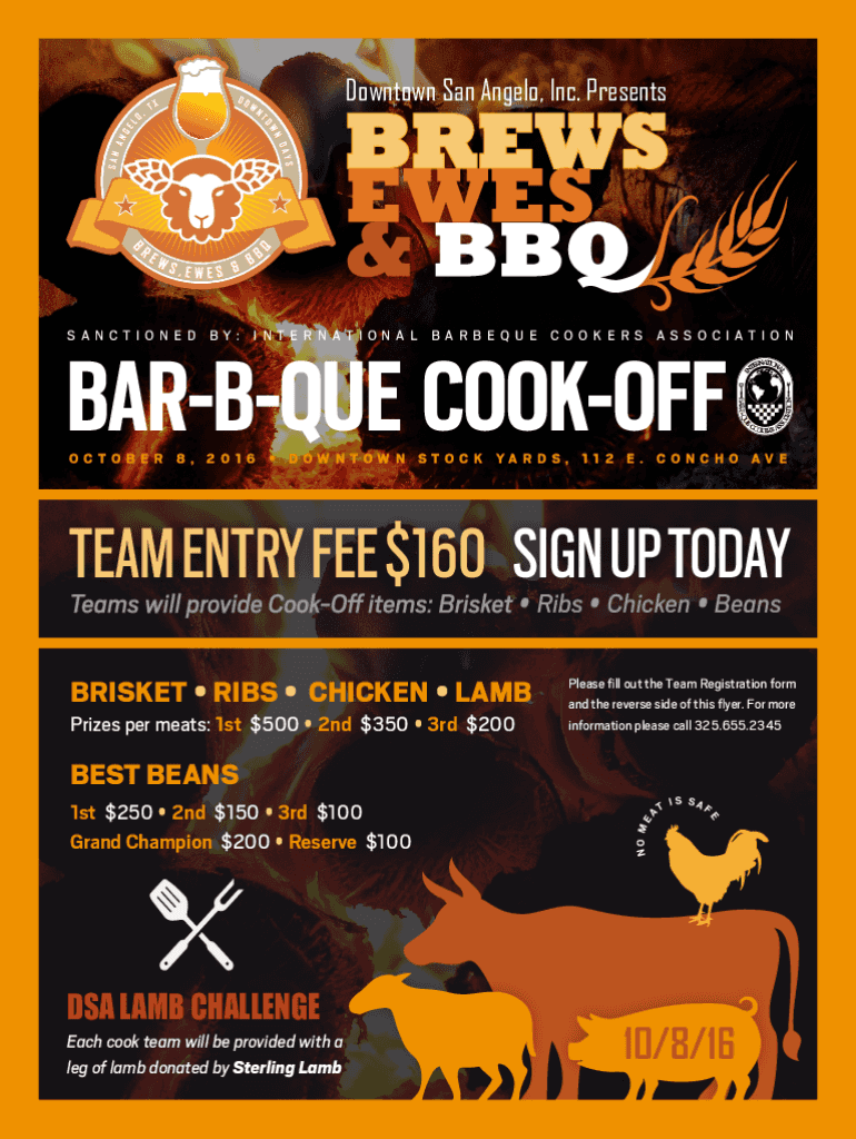 Fillable Online 2020 cook-off competition registration form Fax Email ...