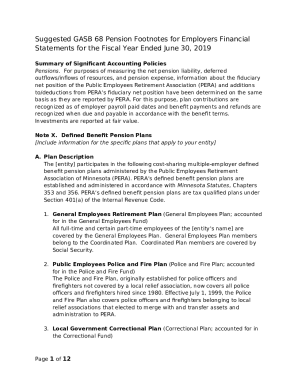 GASB 68 Employer Reporting Guide Doc Template | pdfFiller