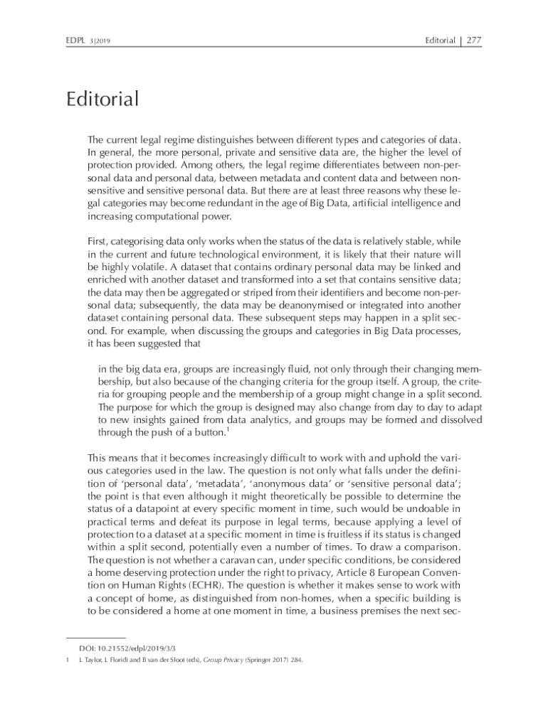 Fillable Online Personal data vs. sensitive data: What is the ...