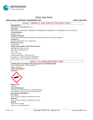 Fillable Online Compressed Nitrogen Gas N2 Safety Data Sheet SDS P4631 ...