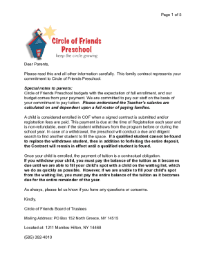 Fillable Online This family contract represents your Fax Email Print ...