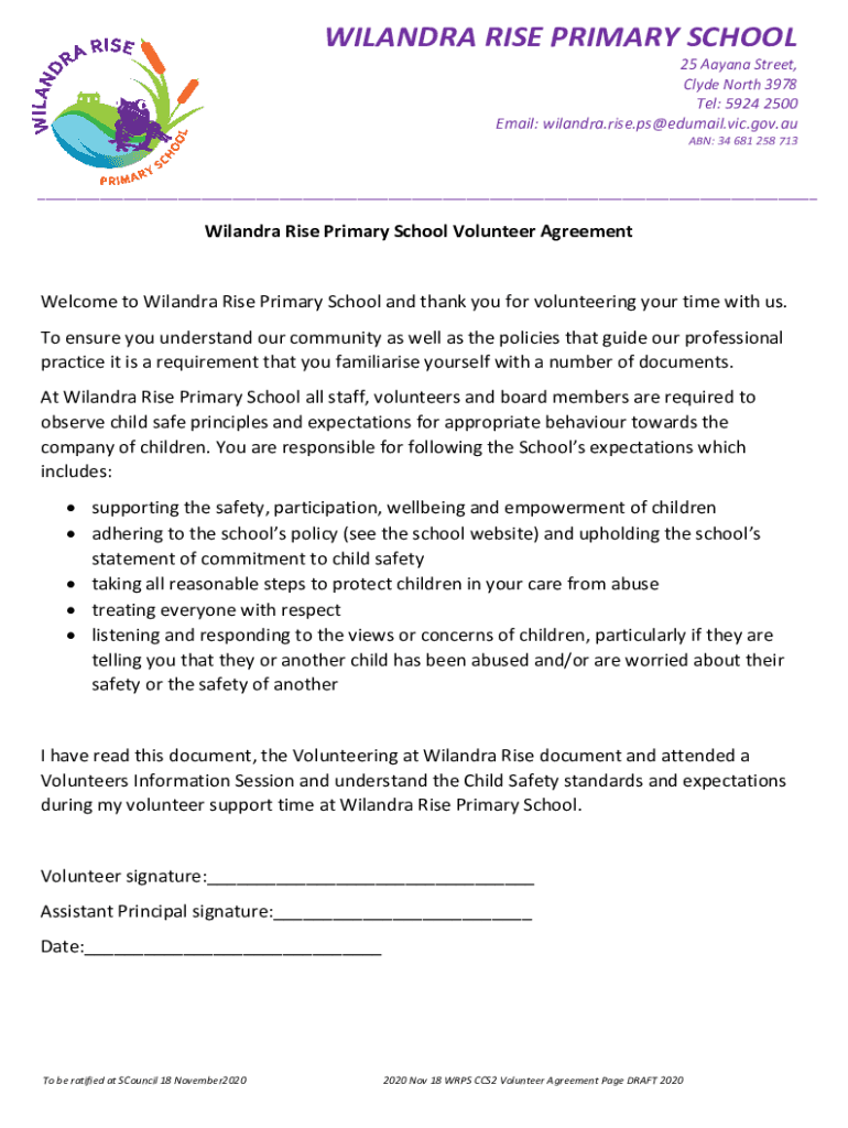 Fillable Online WILANDRA RISE PRIMARY SCHOOL Company Profile Fax Email ...