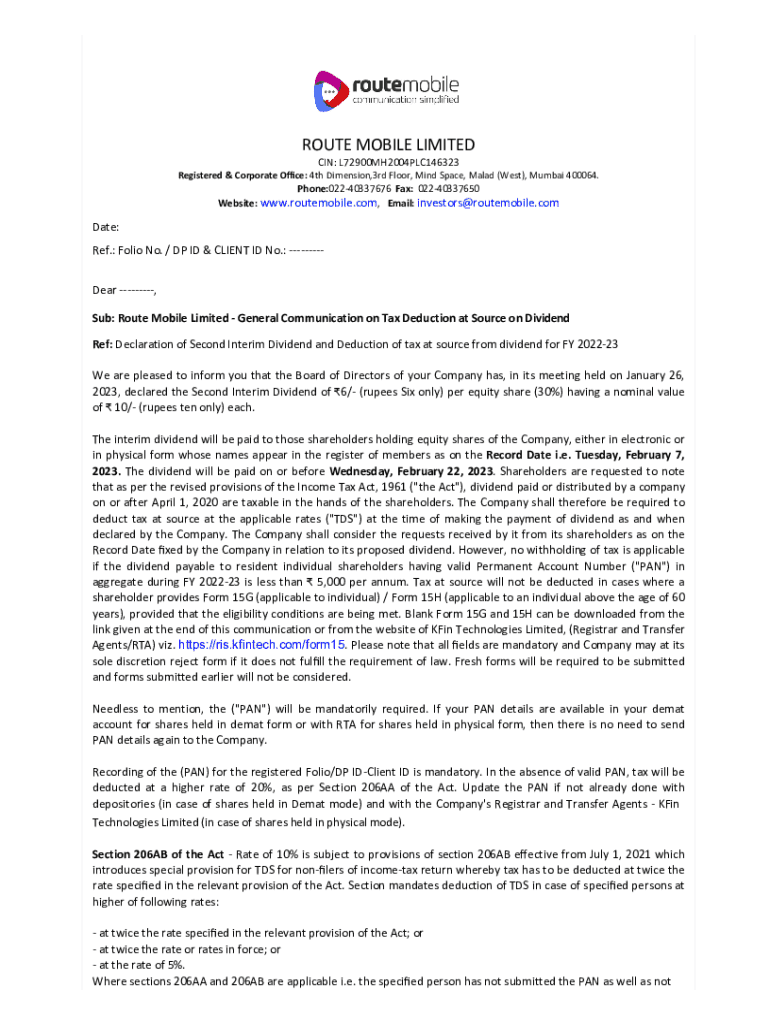 Fillable Online Information Required on TDS (Form 15GH, Form 10F)-oct22 ...