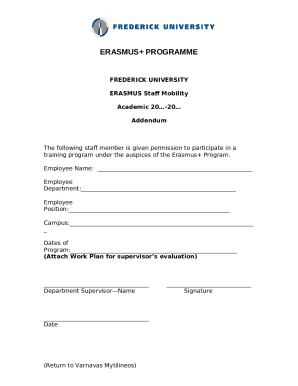 ERASMUS Teachers Mobility Certificate Doc Template | pdfFiller