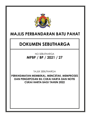 Fillable Online Portal Rasmi Majlis Perbandaran Batu Pahat (MPBP)Maju ... Fax Email Print ...