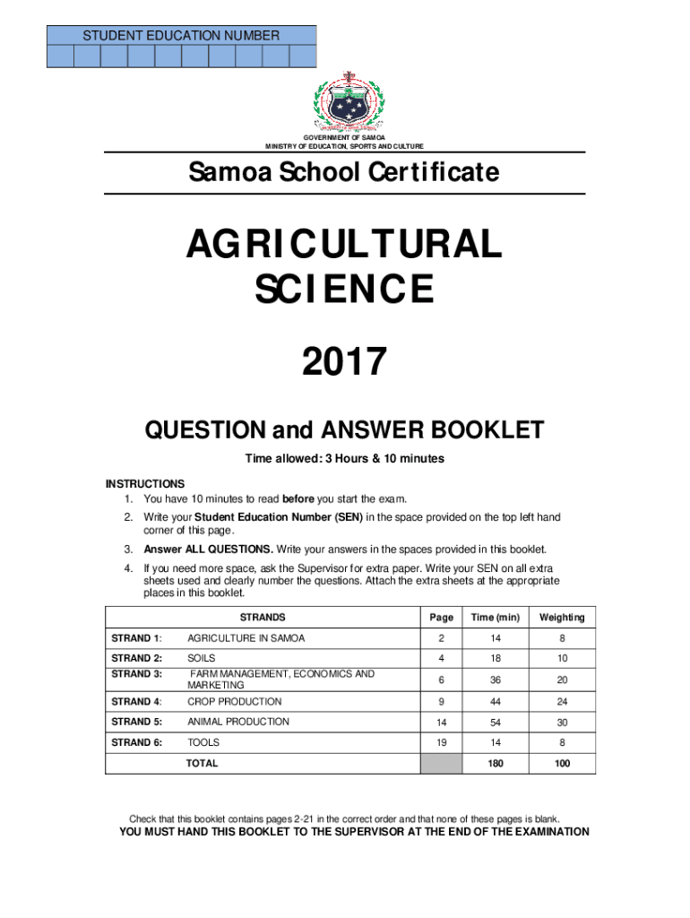 Fillable Online AGRICULTURE IN SAMOA Fax Email Print - pdfFiller