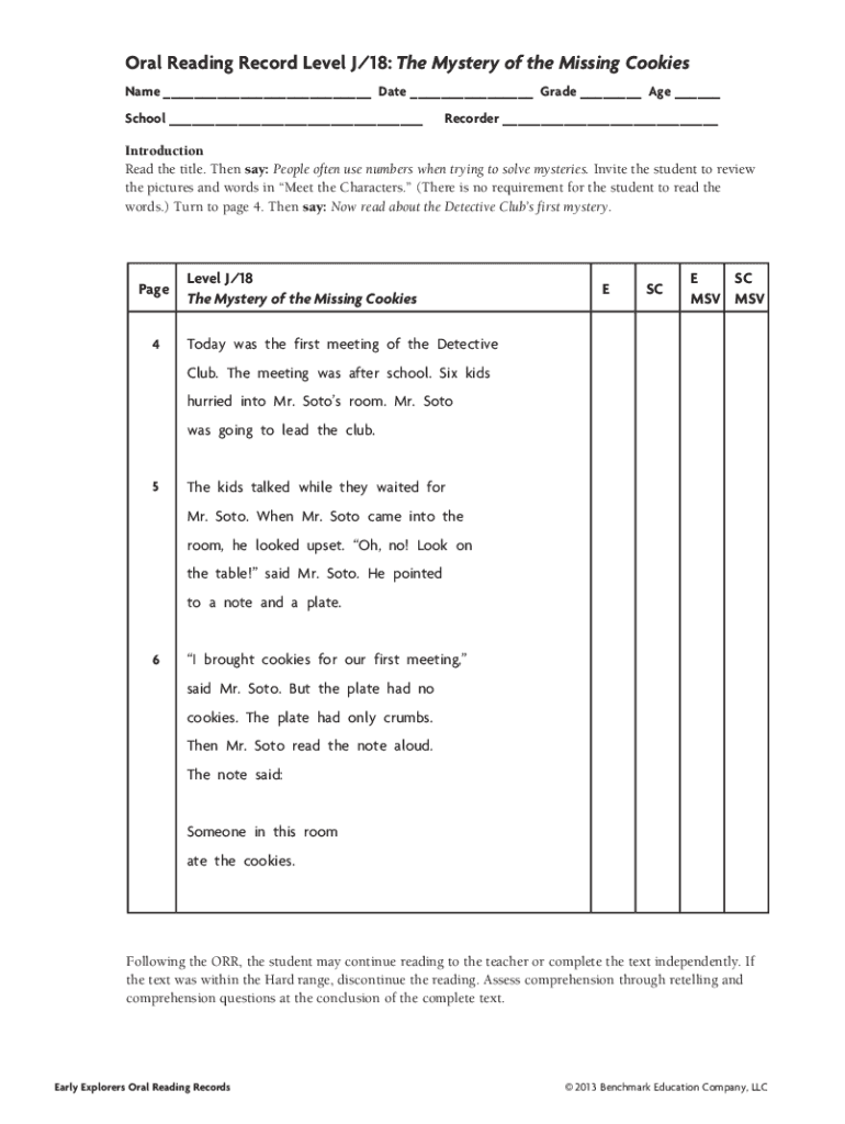 Fillable Online The Mystery of the Missing Cookies Fax Email Print ...