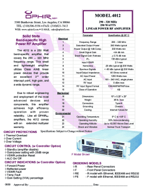 Fillable Online MODEL 4012 Fax Email Print - pdfFiller