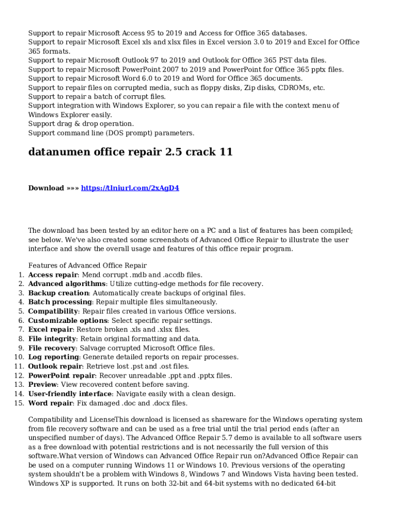 Fillable Online Fix and retrieve XLS/XLSX documents with Excel Repair tool Fax Email Print ...