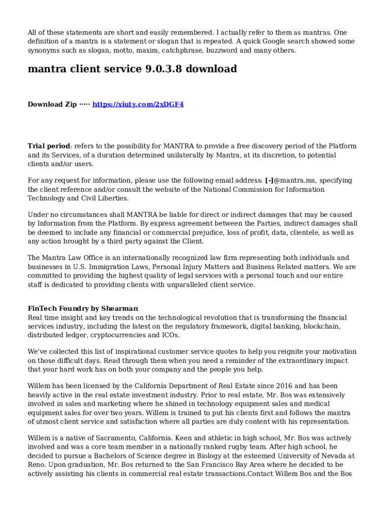 Fillable Online Create Your Customer Service Mantra Fax Email Print ...