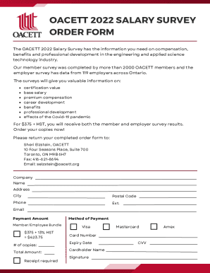 Fillable Online 2022 Salary Survey Order Form V3 Fax Email Print - pdfFiller