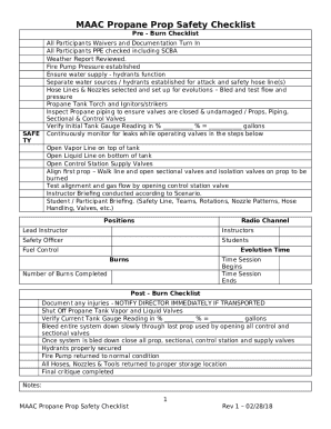 MAAC Live Fire Burn Building Training Procedure Doc Template | pdfFiller