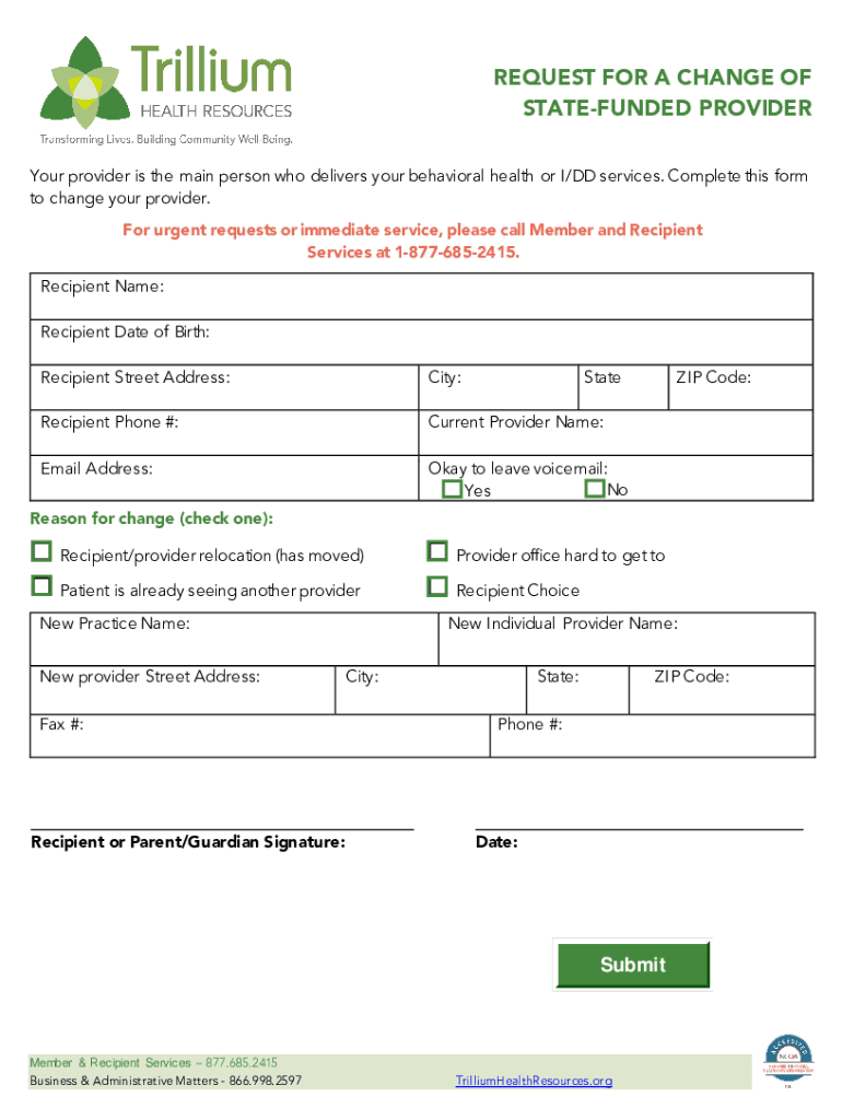 Fillable Online Instruction Kit for Change Request Form Fax Email Print ...