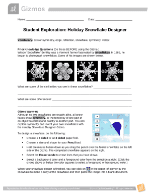 Online Gizmo of the Week: Holiday Snowflake ... Doc Template | pdfFiller