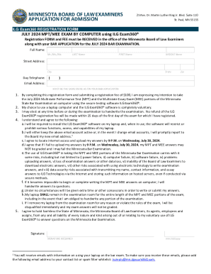 Fillable Online How to Apply - Minnesota State Board of Law Examiners Fax Email Print - pdfFiller