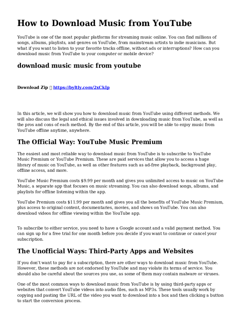 Fillable Online What is YouTube Music? Everything you need to know Fax ...